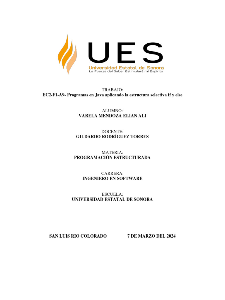 Programas Java con Estructura if-else | PDF | Java (lenguaje de ...