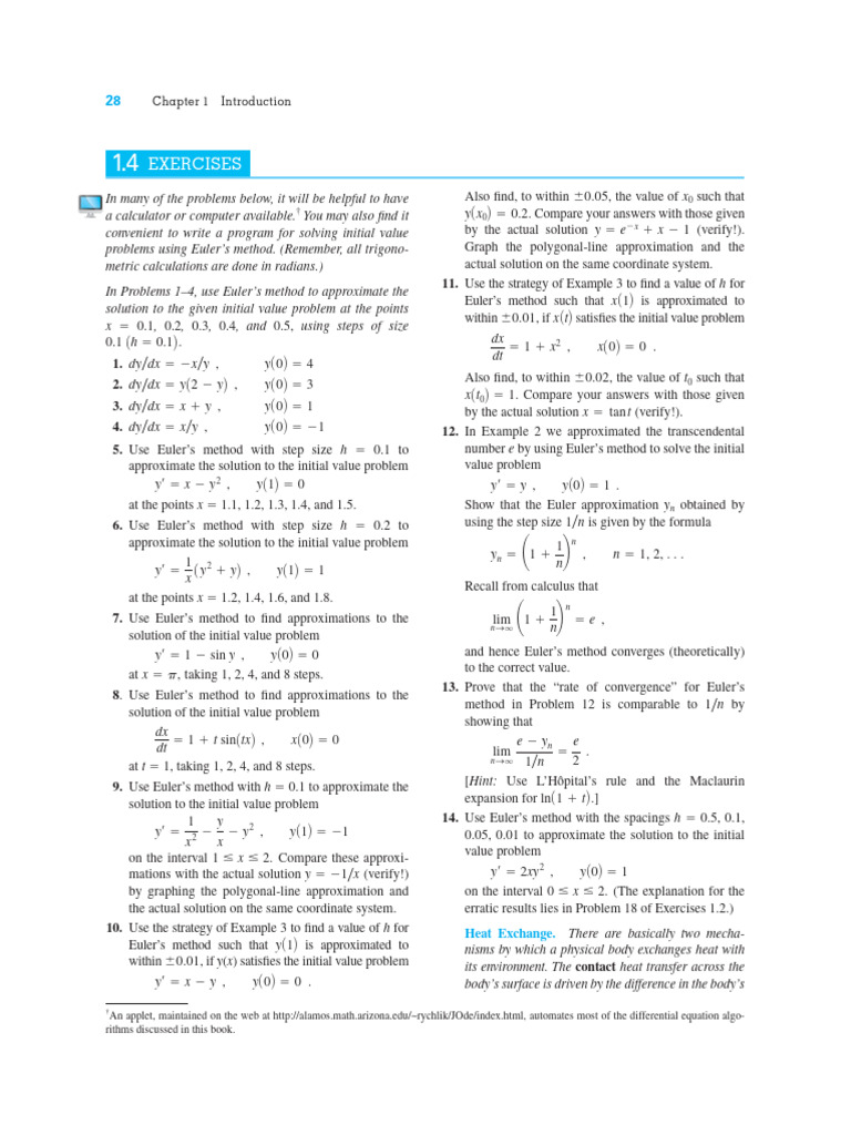 Exercises: Chapter 1 Introduction | Download Free PDF | Differential Calculus | Calculus