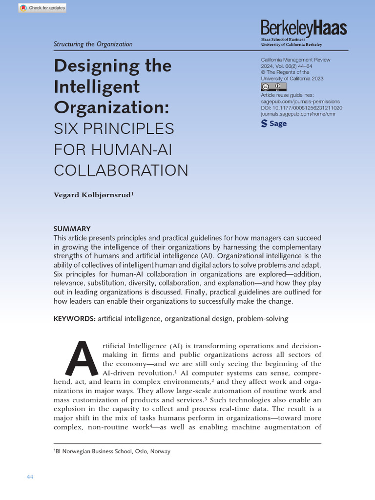 Designing the intelligent organization_Six principles for Human-AI ...