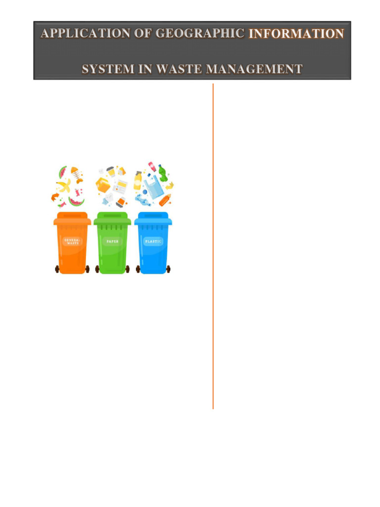 APPLICATION OF GEOGRAPHIC SYSTEM IN WASTE MANAGEMENT | PDF | Waste ...