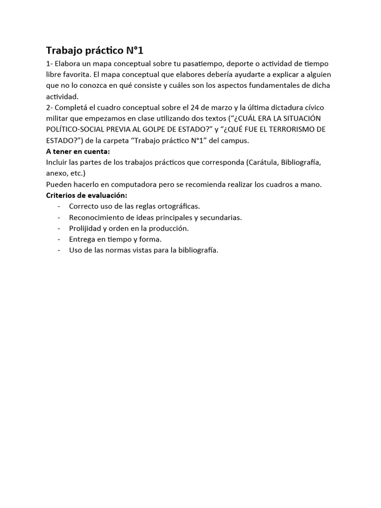 TP N°1 de Metodología (2do) 2024 | PDF