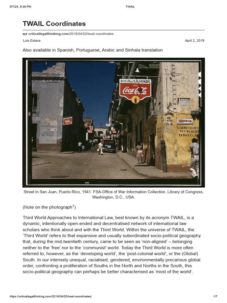 Understanding TWAIL Scholarship | PDF | International Law | Imperialism