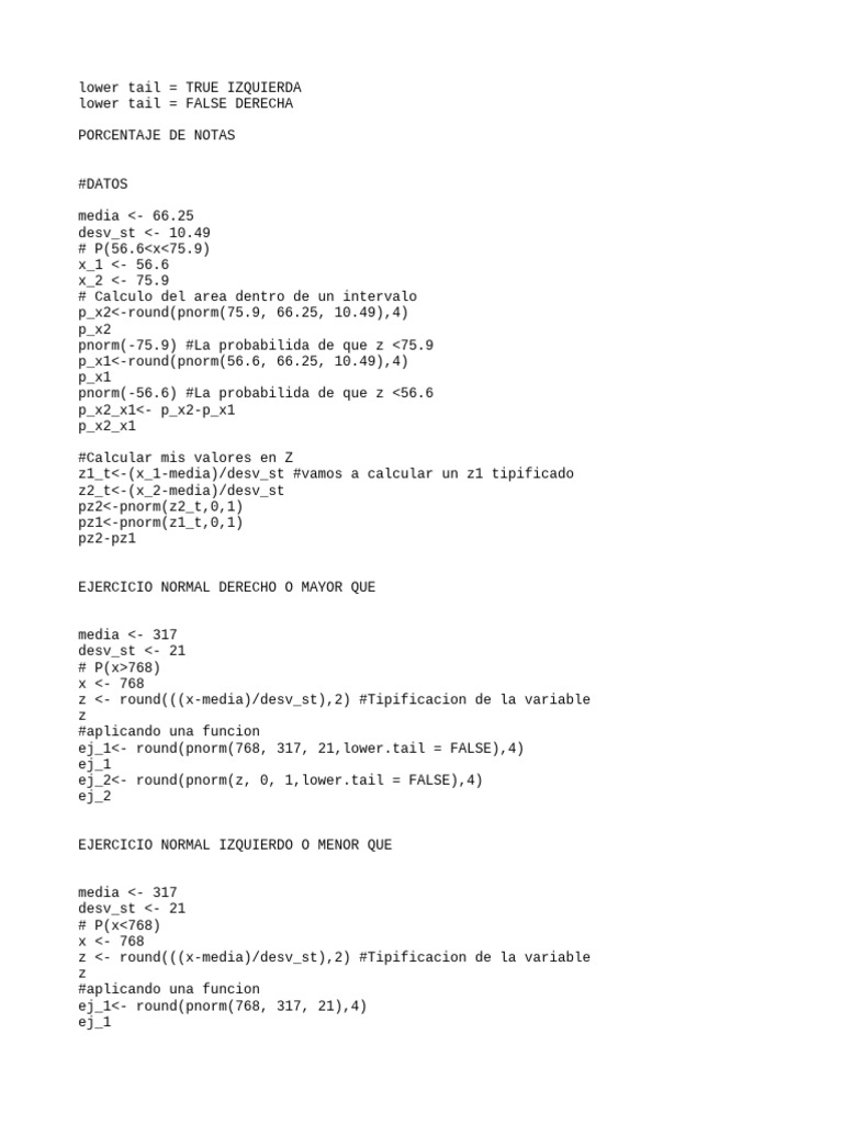 Codigos para Rstudio | PDF