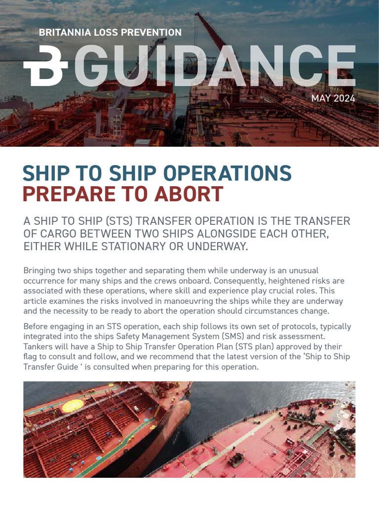 Ship To Ship Operations - Prepare To Abort - Guidance | PDF | Ships ...