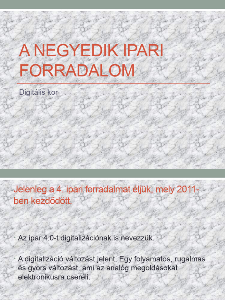 Negyedik Ipari Forradalom | PDF