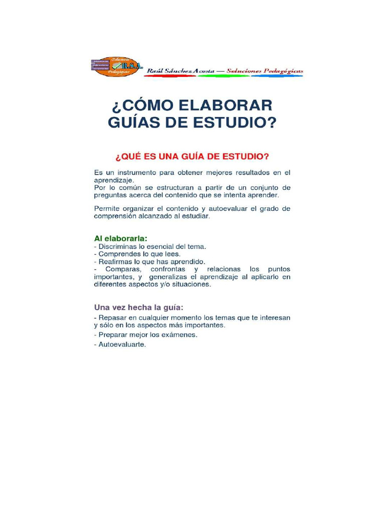 Guia para Estudiar | PDF