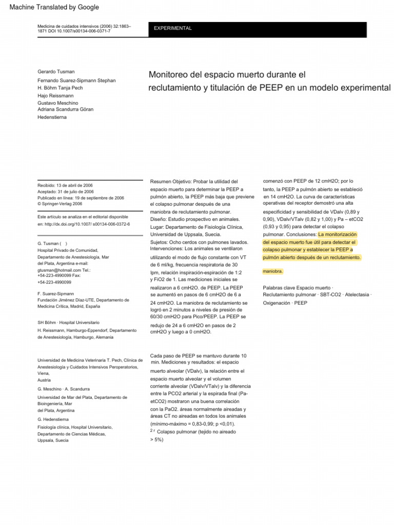 Tusman 2006 | PDF | Sistema respiratorio | Respiración