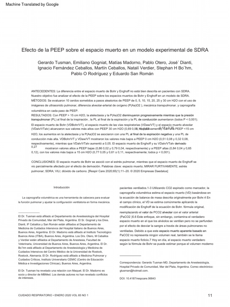 Tusman Modelo Experimental Esp | PDF | Especialidades Medicas ...