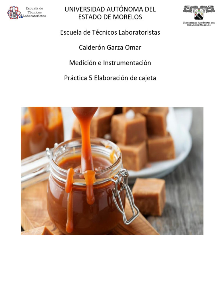 Reporte 5. Elaboración de Cajeta | PDF | Alimentos