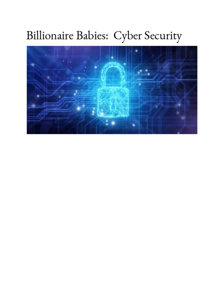 Billionaire Babies Cyber Security | PDF | Internet Of Things | Computer ...