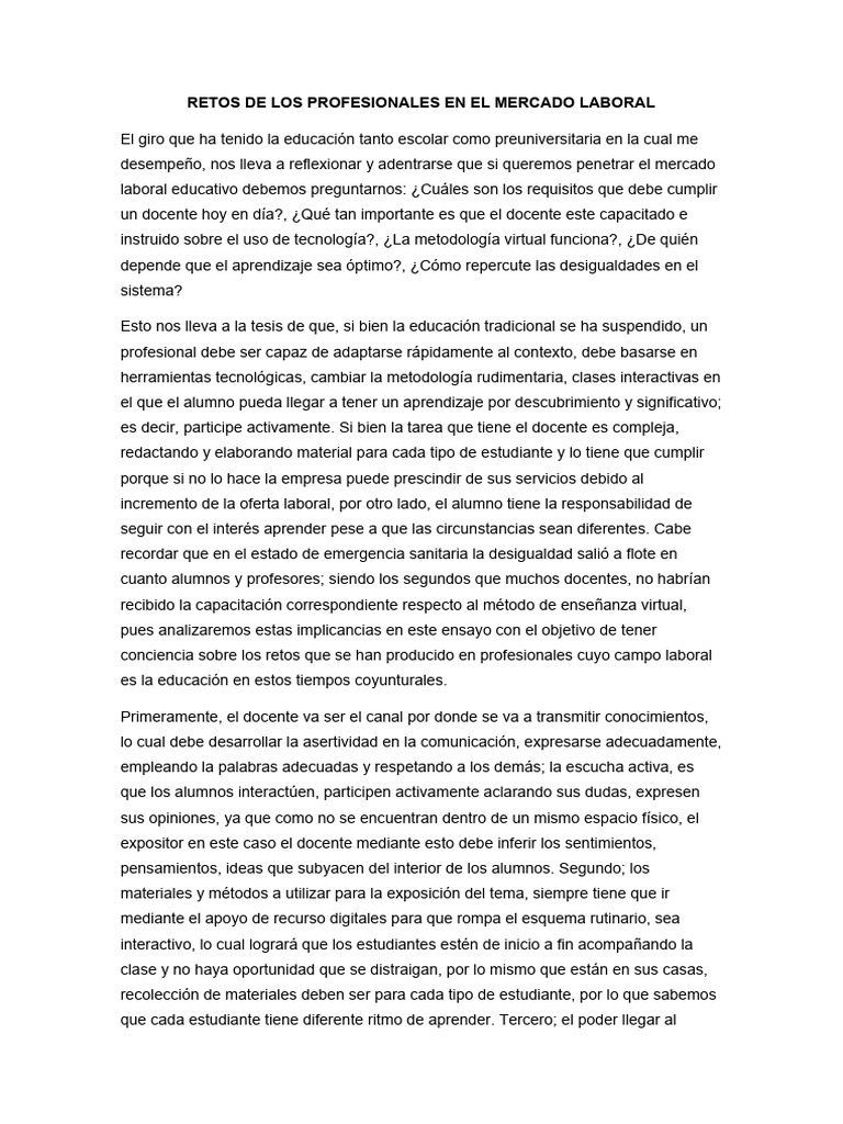 Tarea 2° - Dominguez Damian - Andre Luis | PDF | Enseñando | Aprendizaje