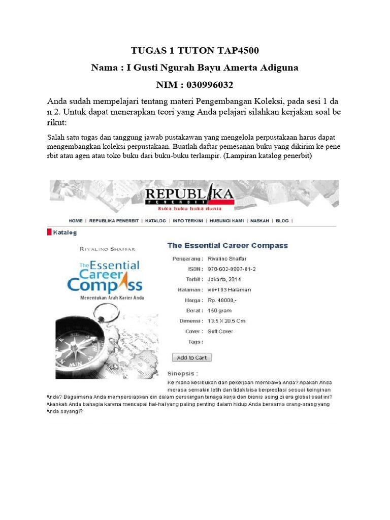 Tugas 1 Tuton Tap4500 | PDF