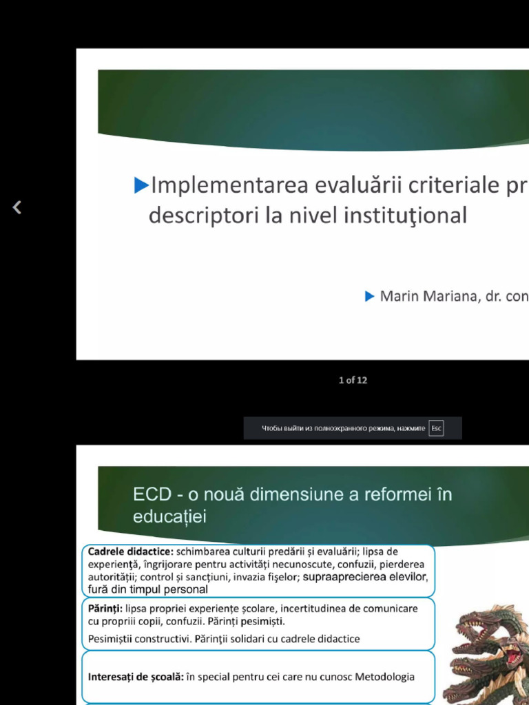 Evaluarea Criteriala Prin Discriptori | PDF