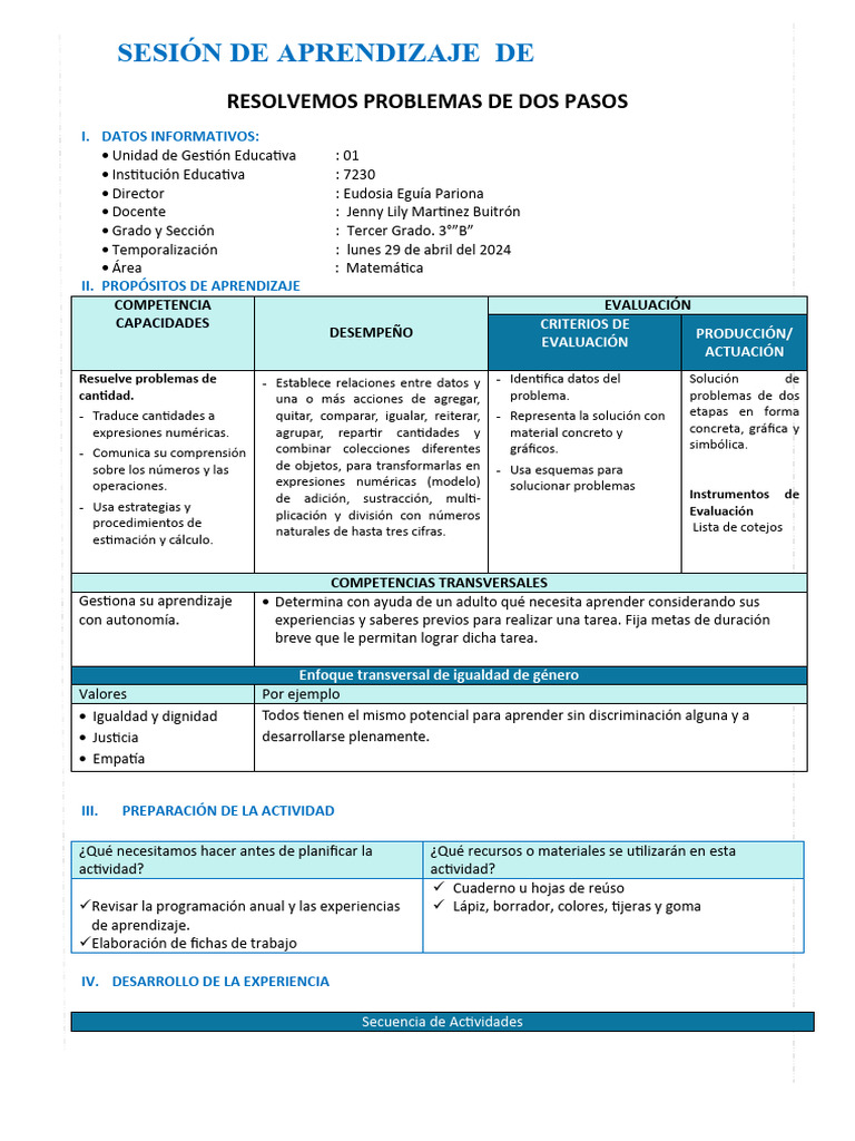 Resolución de Problemas Matemáticos | PDF | Evaluación | Aprendizaje