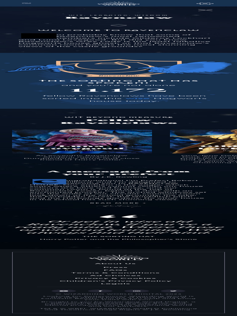 Welcome to Ravenclaw House Guide | PDF | Harry Potter | Contemporary ...