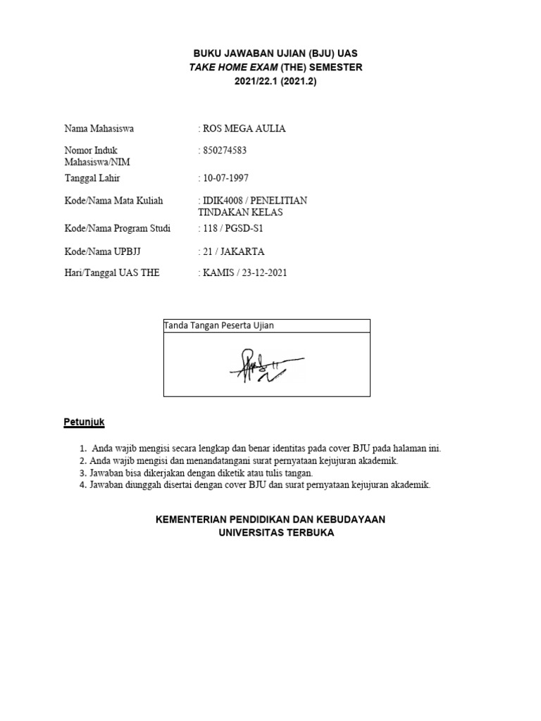 Bju PDGK4405 850274583 The - Ut | PDF | Karier & Perkembangan