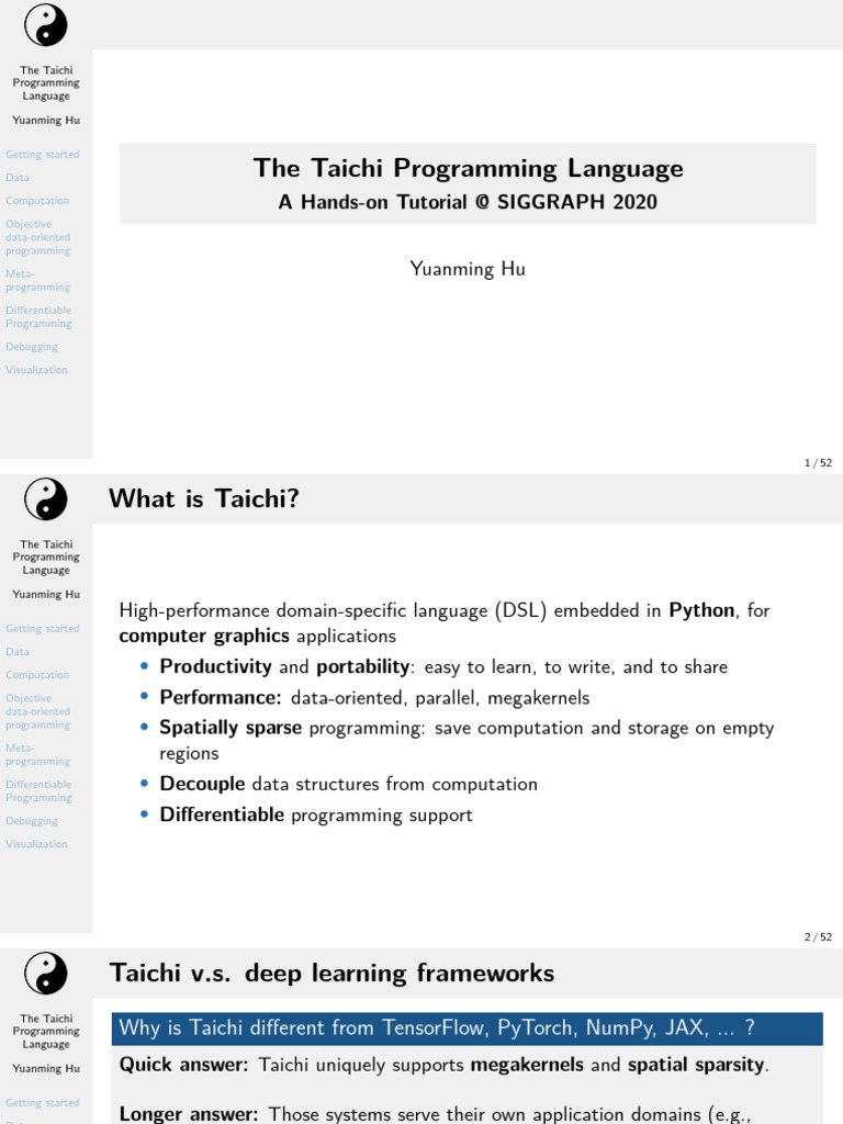 taichi-tutorial | PDF | Computer Programming | Computing taichi-tutorial | PDF | Computer Programming | Computing