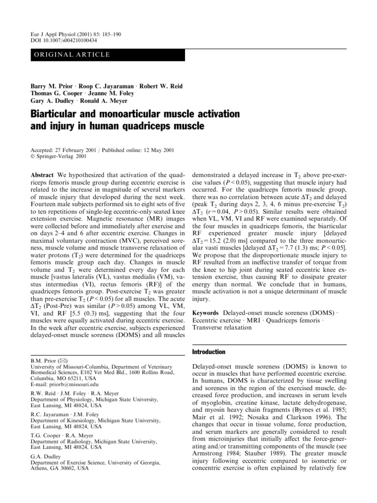 Biarticular e Monoarticular | PDF | Strength Training | Magnetic ...