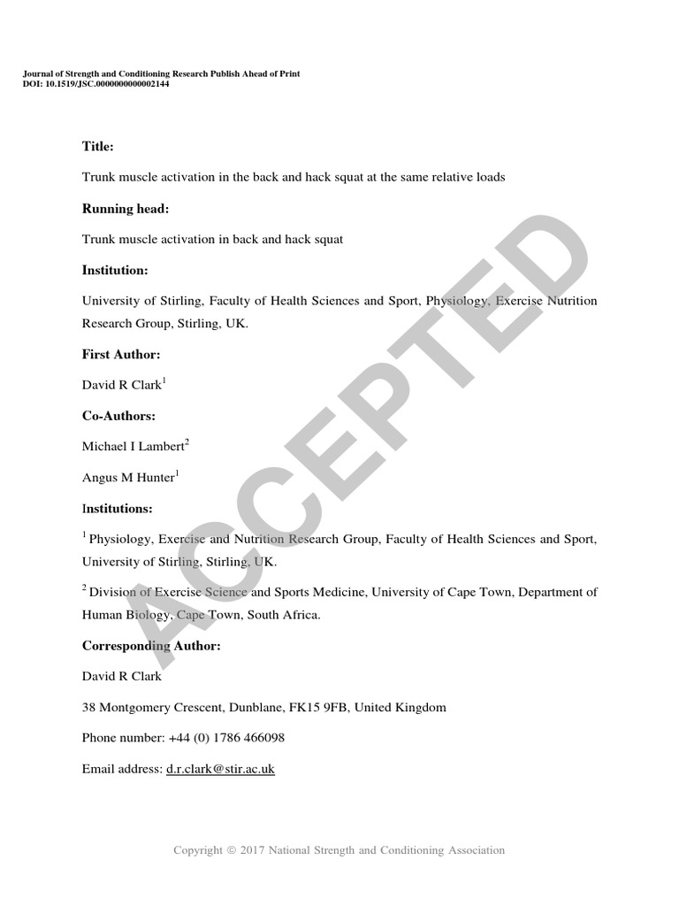 Clark 2017 | PDF | Strength Training | Determinants Of Health