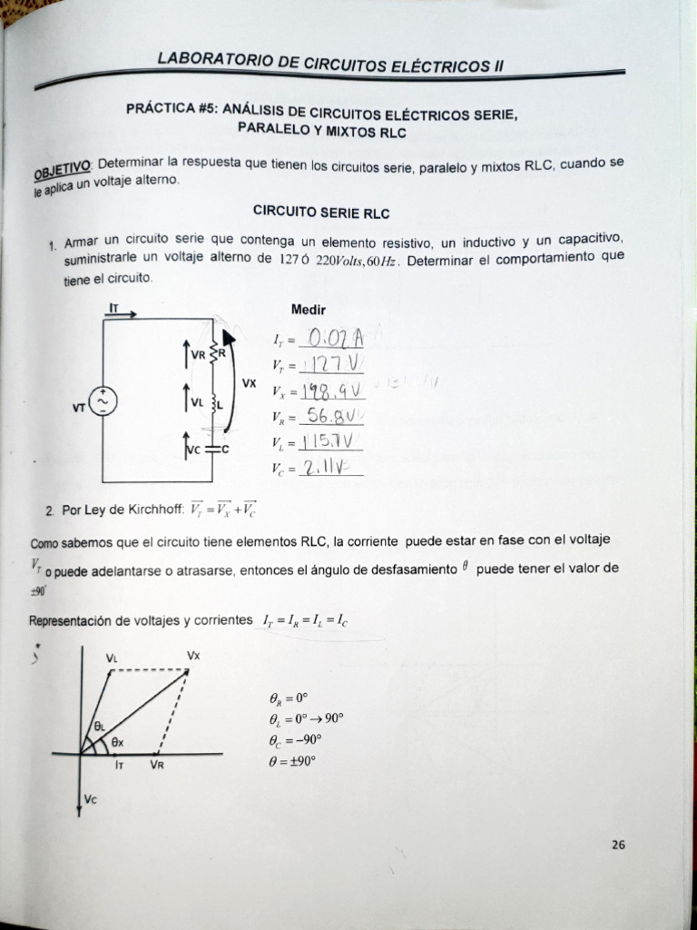 Practica 5 Circuitos electricos 2 | PDF