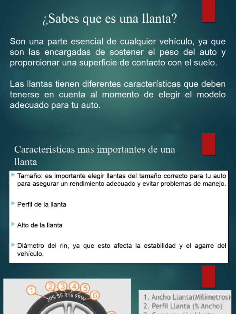 Llanta | PDF | Neumático | Vehículo de motor