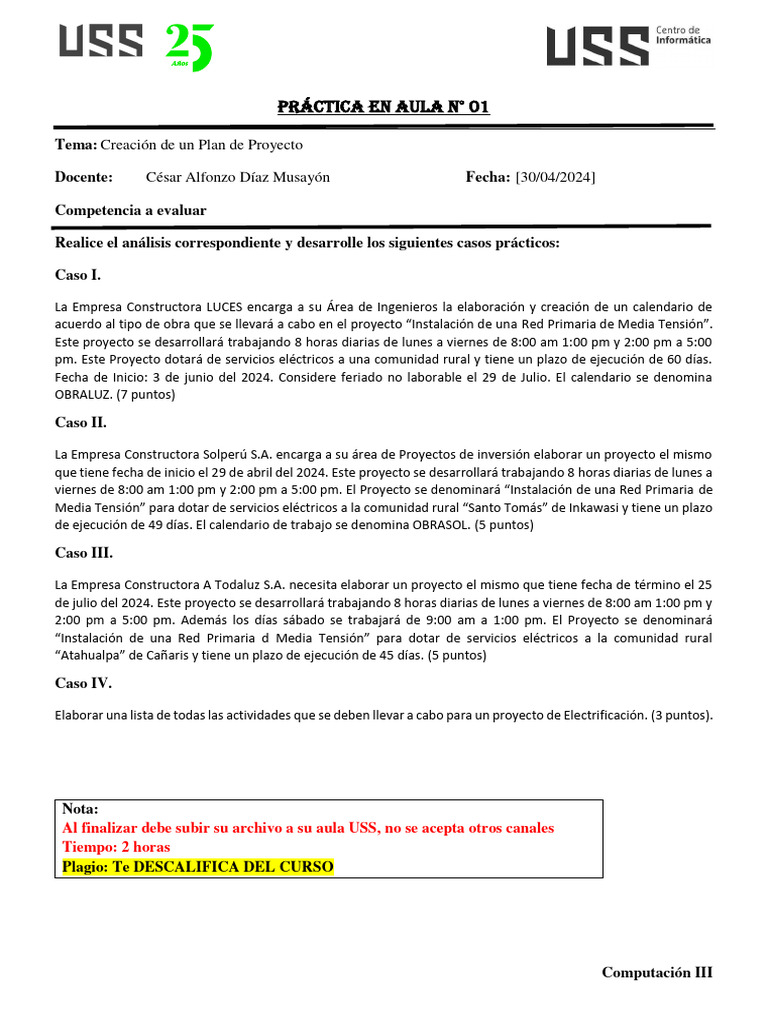 Práctica de Aula | PDF