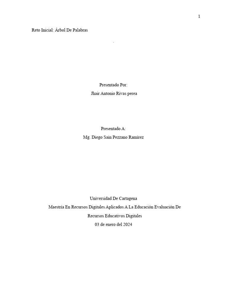 Reto Inicial#1 | PDF | Evaluación | Enseñando