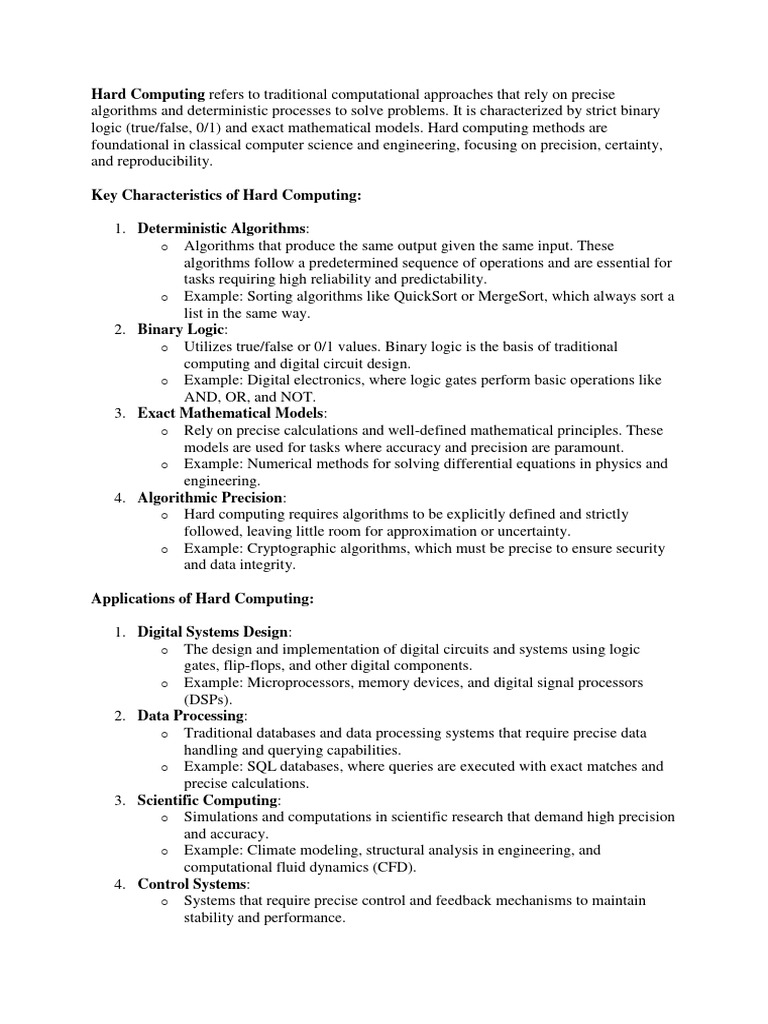 Hard Computing | PDF | Computing | Algorithms Hard Computing | PDF | Computing | Algorithms