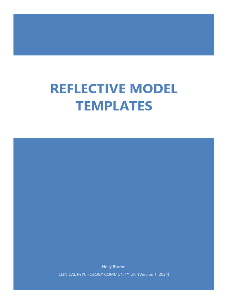 Reflective Model Templates Pack 2024 | PDF | Experience | Reflective ...