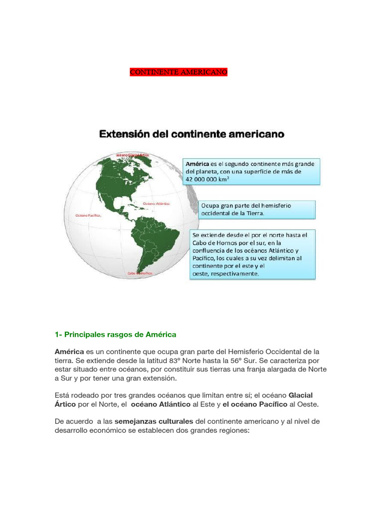 CONTINENTE AMERICANO | PDF