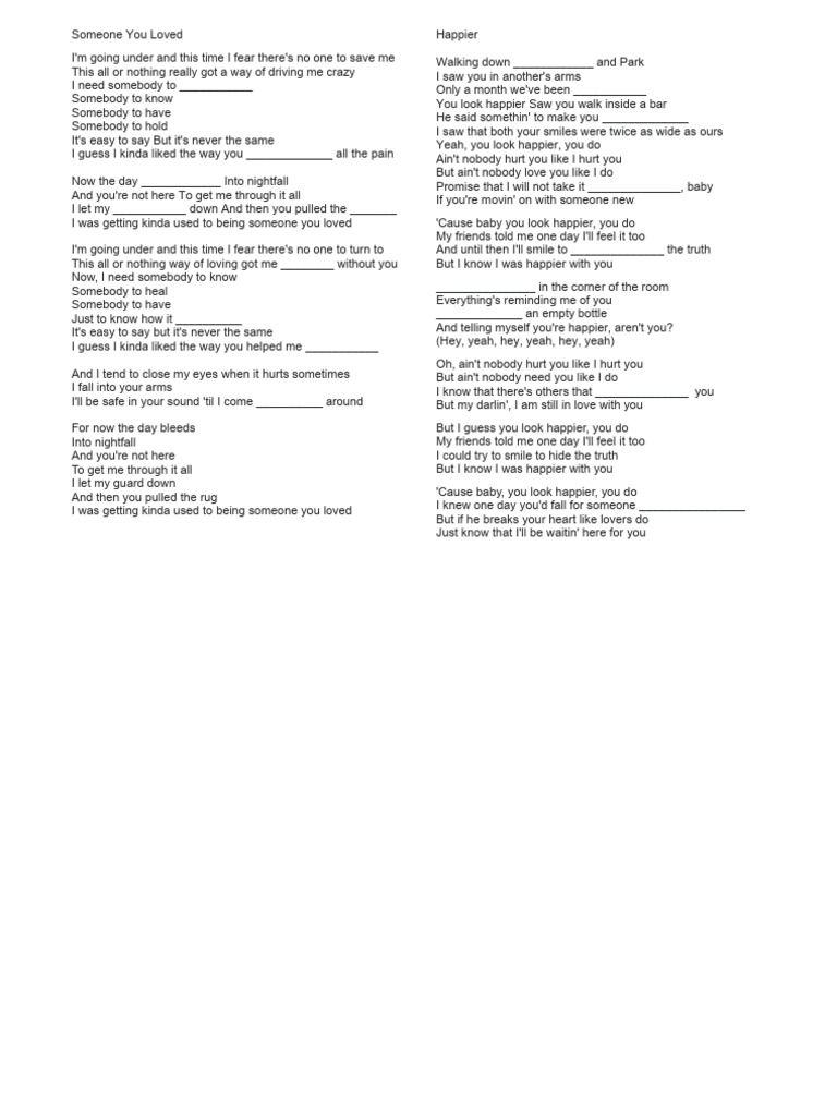 Lyrics Completion | PDF