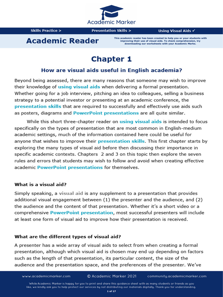 5 Presentation Using Visual Aids All in 1 Pack Academic Marker | PDF ...