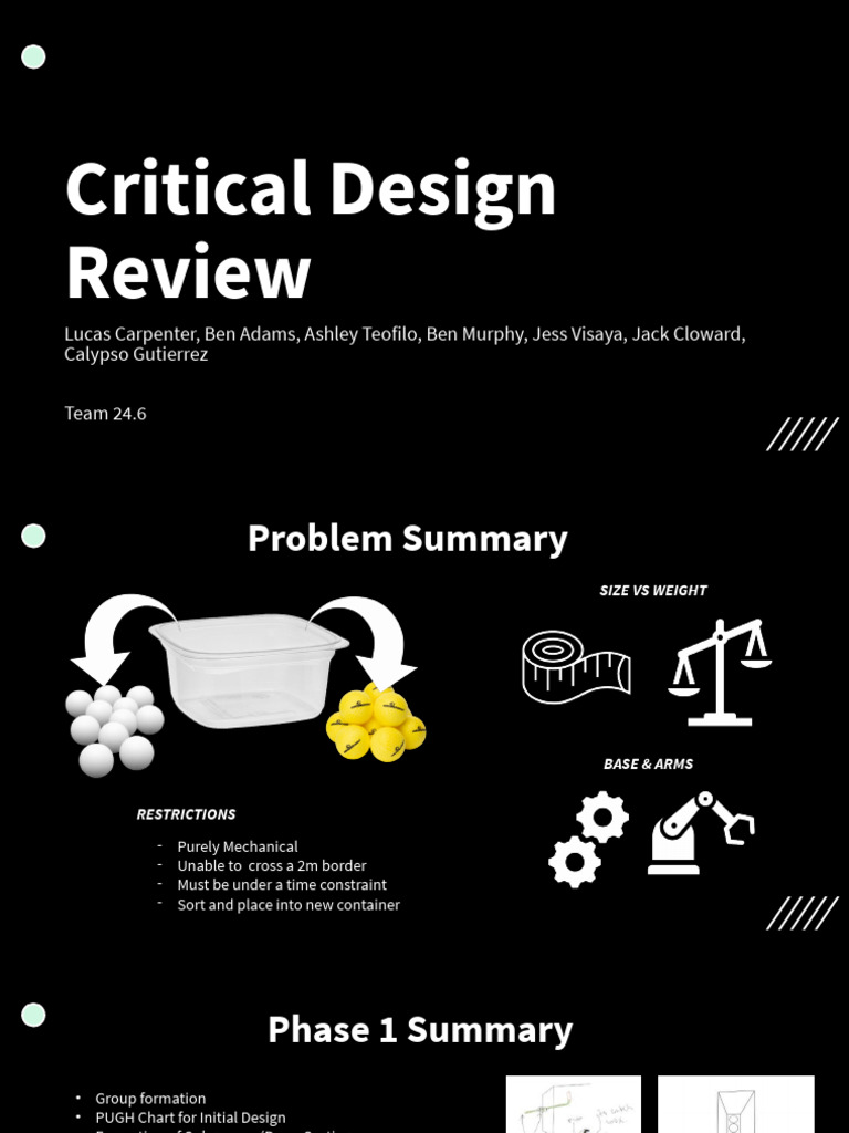 Critical Design Review Team 6 | PDF