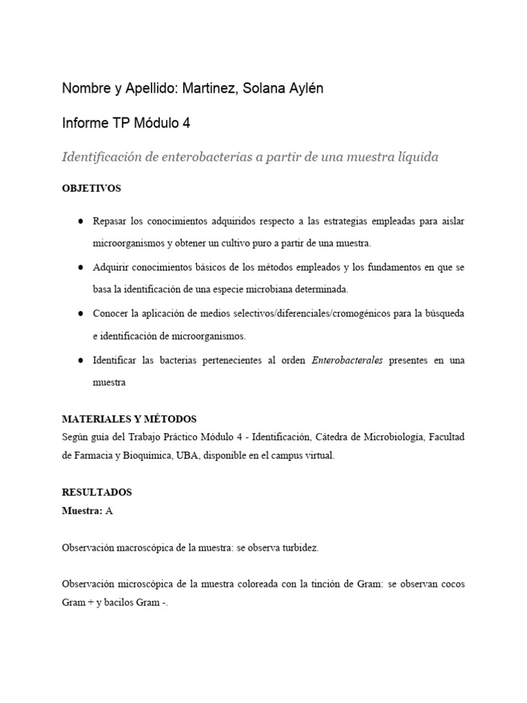 TP Modulo 4 | PDF | Ciencias de la vida | Microbiología