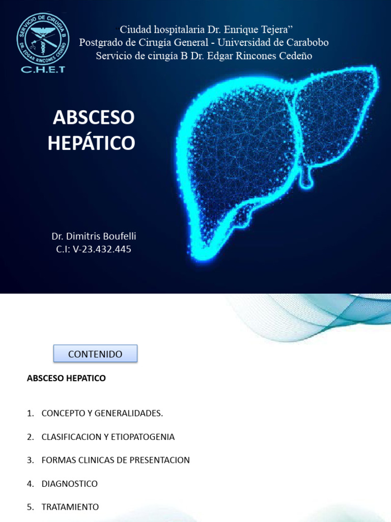 ABSCESO HEPATICO | PDF | Medicina CLINICA | Especialidades Medicas