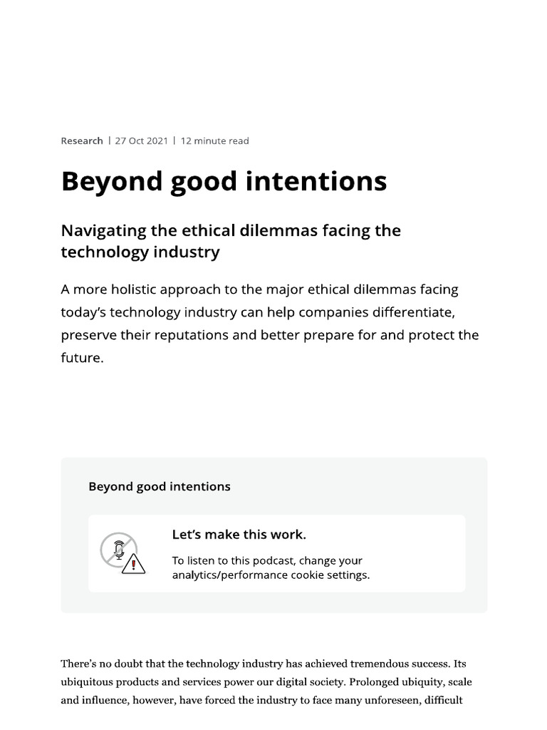 Session 17 - Ethical Dilemmas in Technology | PDF