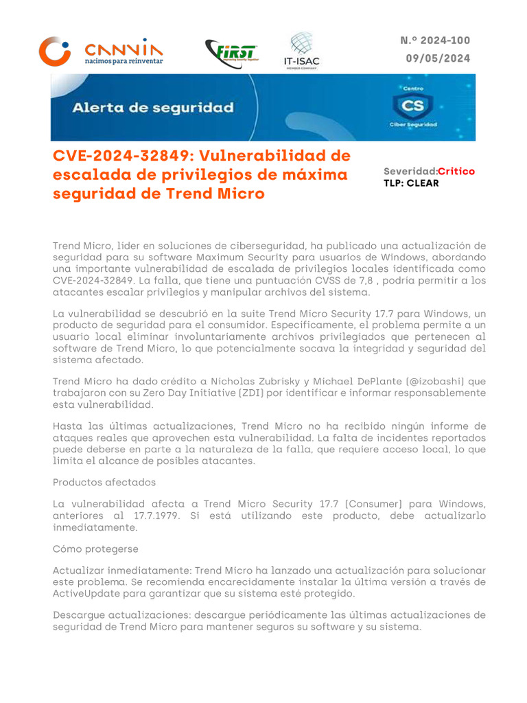 Vulnerabilidad Crítica en Trend Micro | PDF