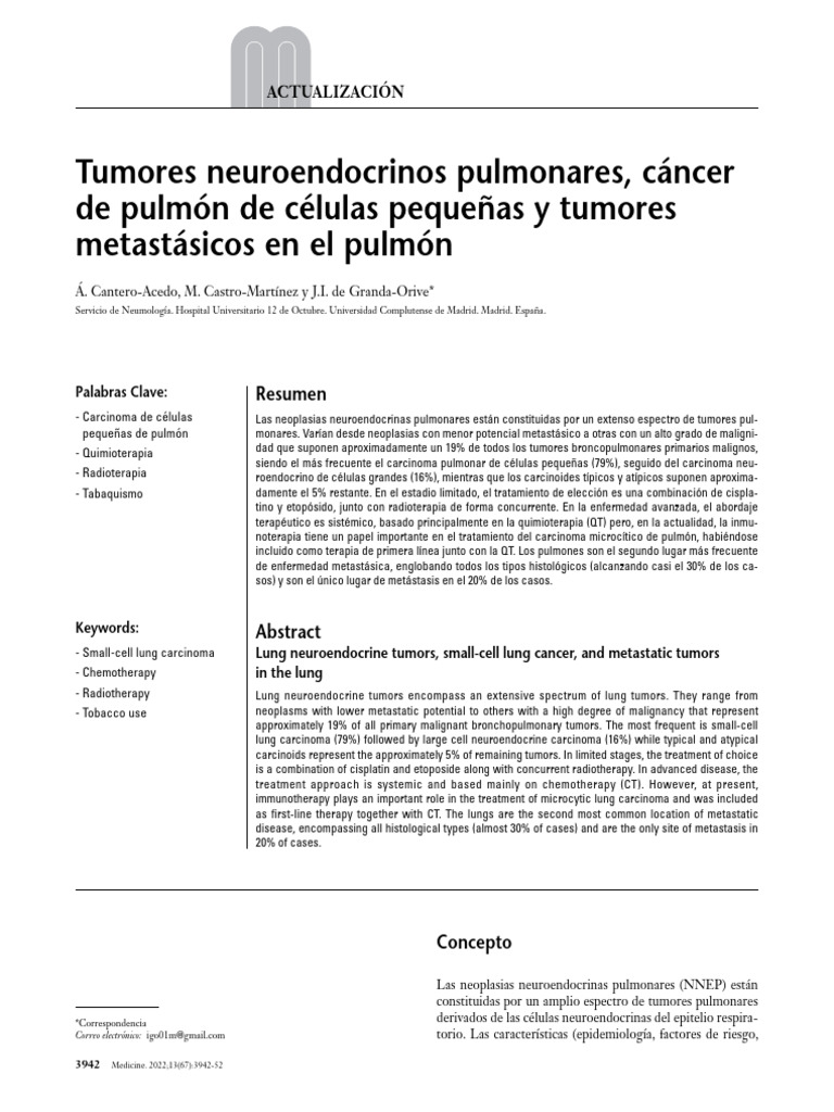 04 - Cáncer de Pulmón Microcítico | PDF | Cáncer de pulmón | Metástasis