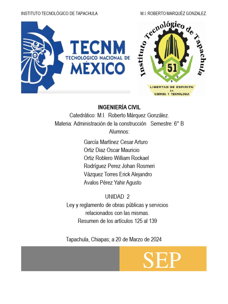 Resumen de Art. 125-139 | PDF