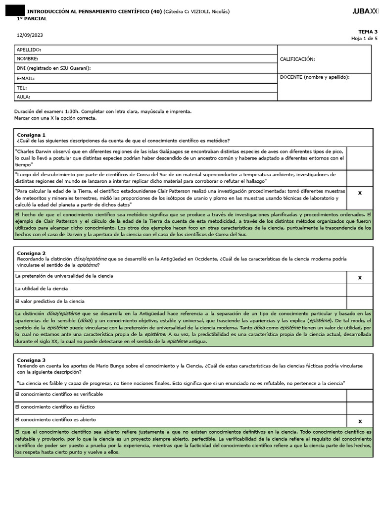 Clave Tema 3 - Parcial 1 - 2docuatri - IPC C | PDF | Razonamiento deductivo | Argumento