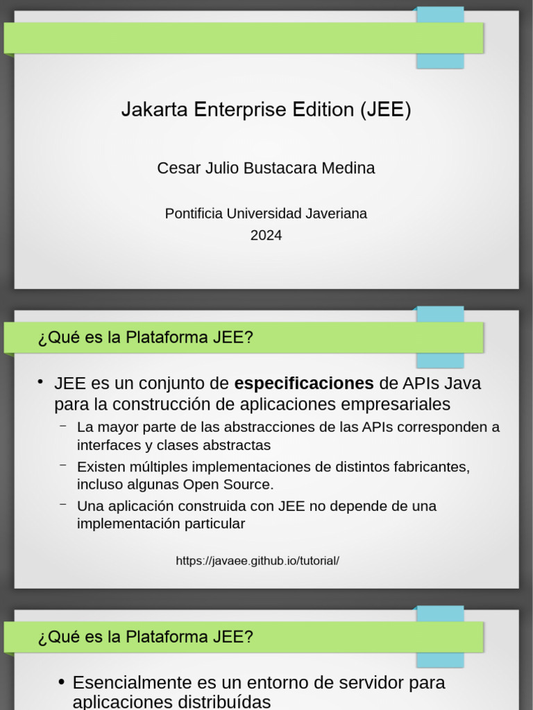 Clase No.1 - Intro - JavaEE | PDF | Plataforma Java | Plataformas de computación