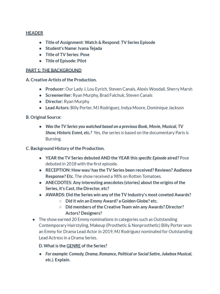 Episode Analysis | PDF