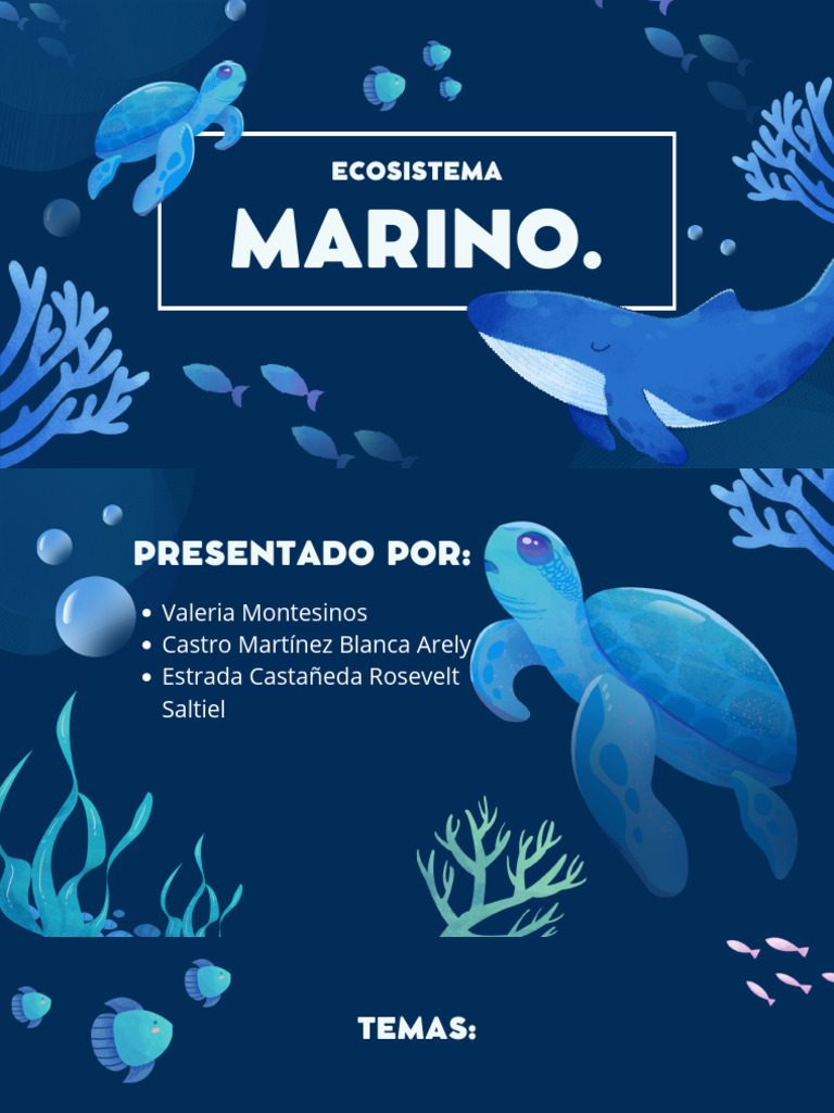 Presentacion Ecosistemas de Animales en Los Oceano Creativo Azul - 20240503 - 122517 - 0000 ...