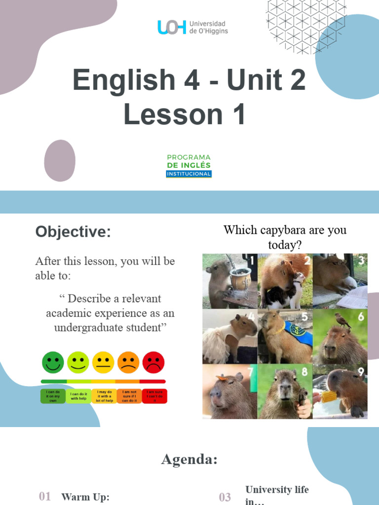 Unit 2 Lesson 1 ENG4 | PDF | Experience | Knowledge