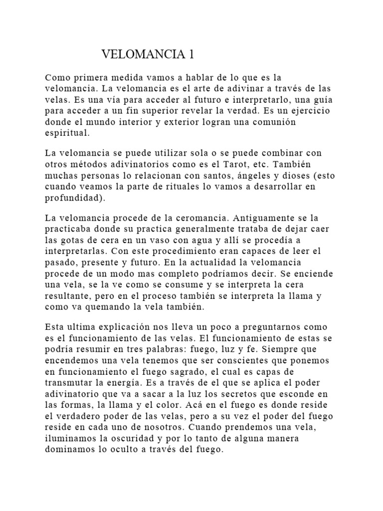 Introducción a la Velomancia y Rituales | PDF | Vela | Rituales