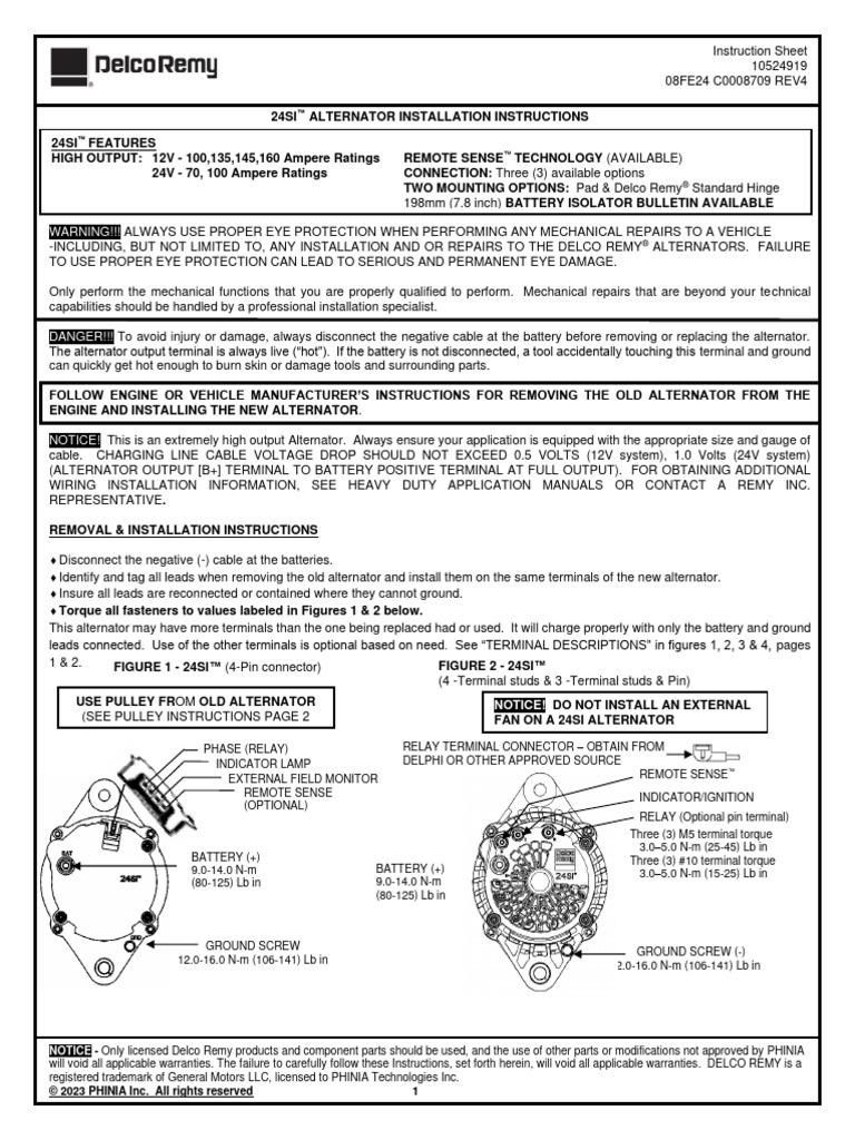 Installation Instructions 24si | PDF | Fuse (Electrical) | Electromagnetism