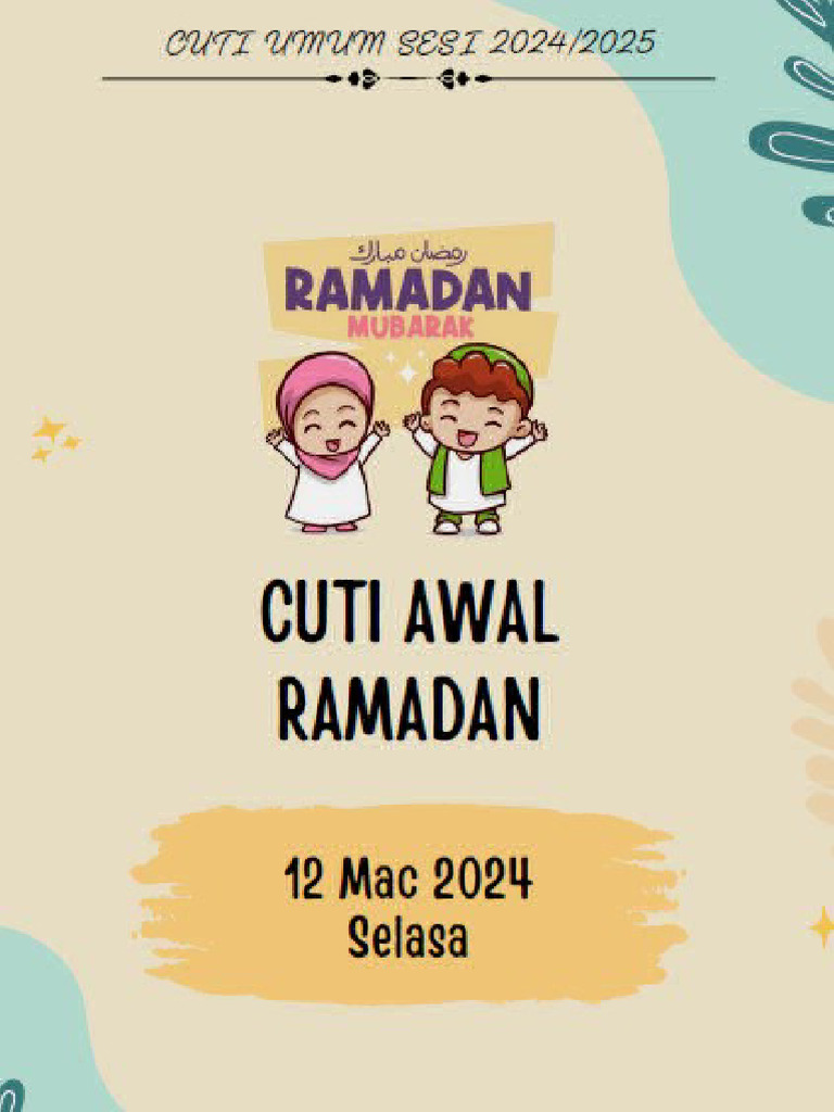 Cuti Awal Ramadan 2 | PDF
