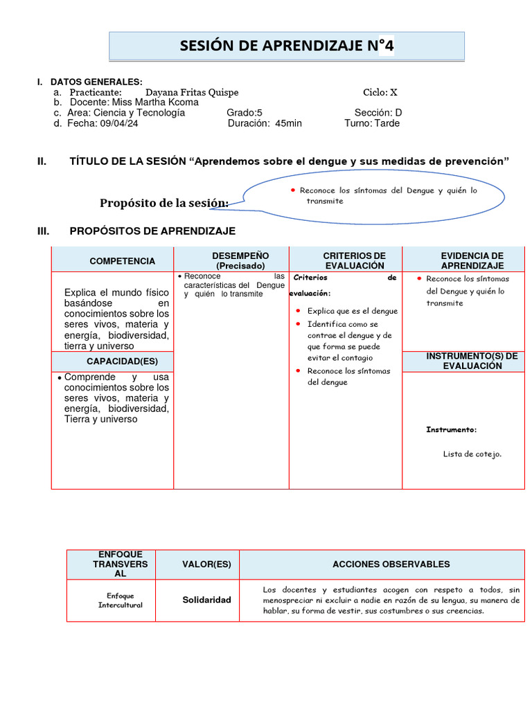 Sesion 4 | PDF | Evaluación | Aprendizaje