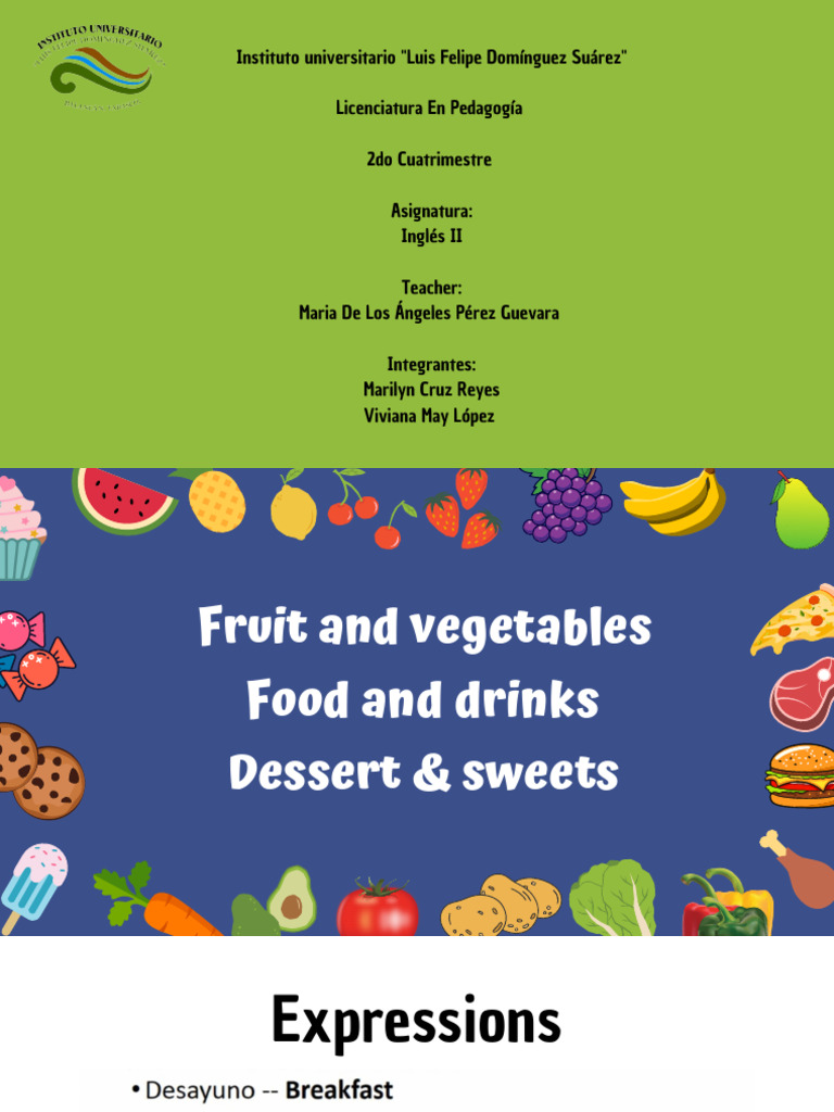 Fruit and Vegetables | PDF