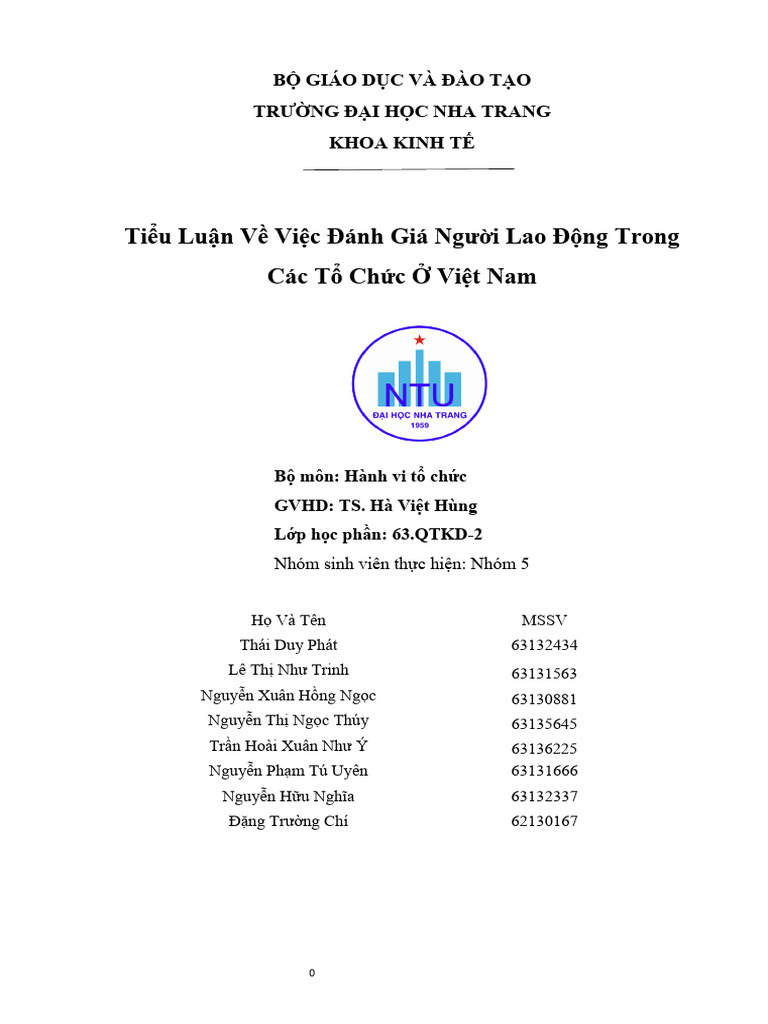 Nhóm 5 Hành VI T CH C 63qtkd2 | PDF